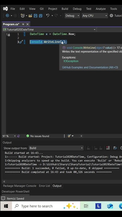 C# Tutorial: DateTime Data Type #shorts #programming #csharp - YouTube