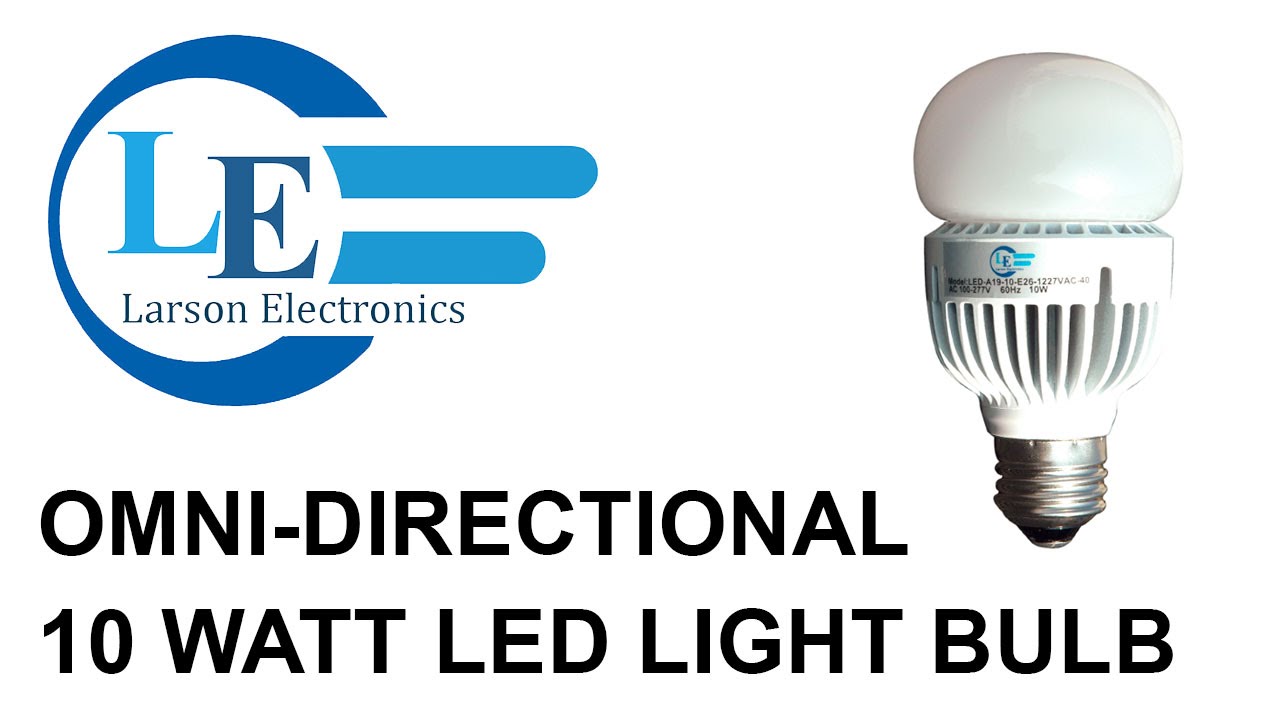 Omni-Directional 10 Watt LED Light Bulb - Small Form Factor A19 Style ...