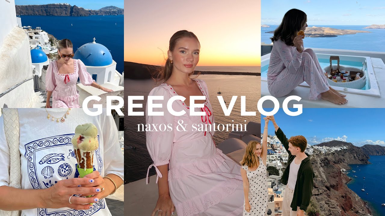GREECE VLOG NAXOS & SANTORINI *wine tour, oia, greek food & more ...