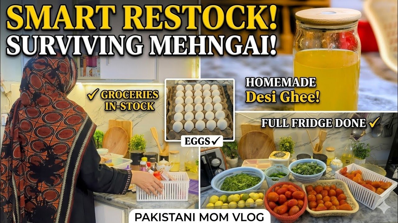 Smart Housewife Restock Routine | Surviving Mehngai Smartly 🛒 ...
