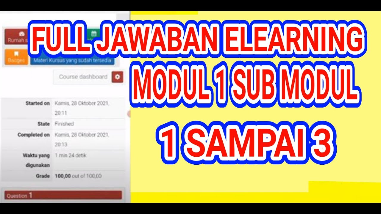 FULL JAWABAN ELEARNING KPK MODUL 1 #elearningkpk #kpk #elearning - YouTube