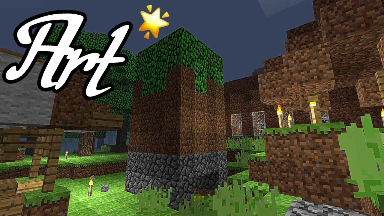 Minecraft BETA: Building a Big Dirt Block - YouTube