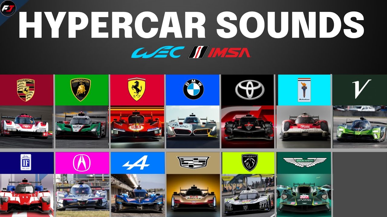 Every Engine SOUND of each WEC and IMSA Hypercar - YouTube