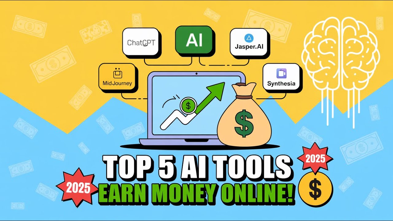 Top 5 AI Tools to Earn Money Online | Best AI Tools 2025 | Make Money ...