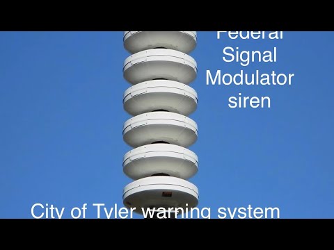 Federal Signal Modulator 8032B tornado siren test in Tyler, TX - YouTube