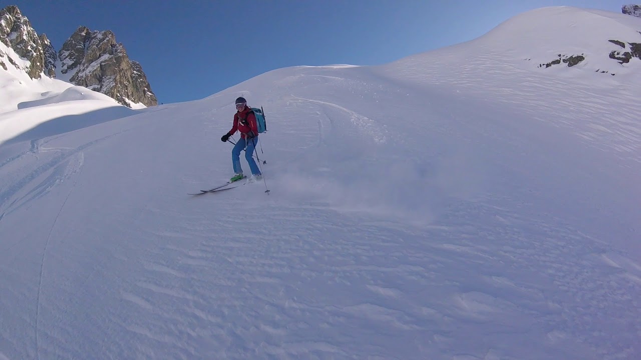 Excellent ski à l'Envers des Aiguilles Rouges - YouTube