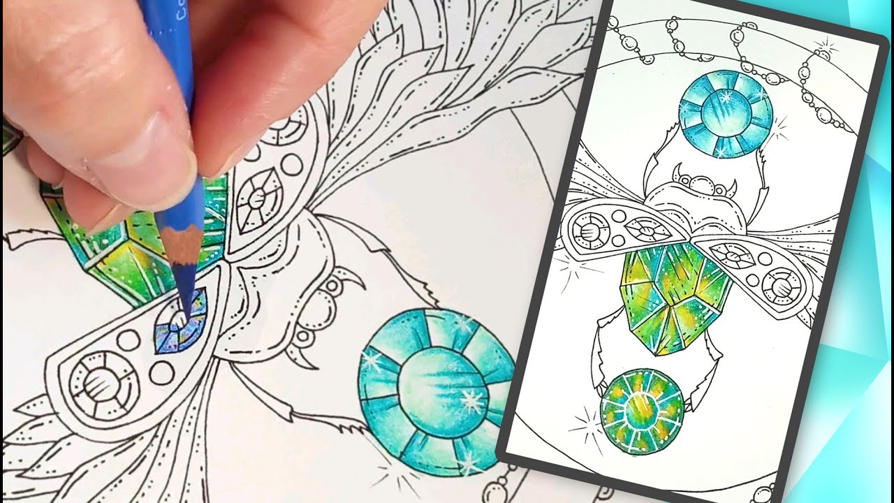 How To Color Gems Stones: 3 ways #relaxation #creativity #coloring ...
