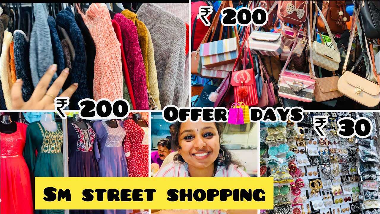 മിട്ടായി തെരുവ് / Sm street Calicut shopping / cheap & best shopping ...