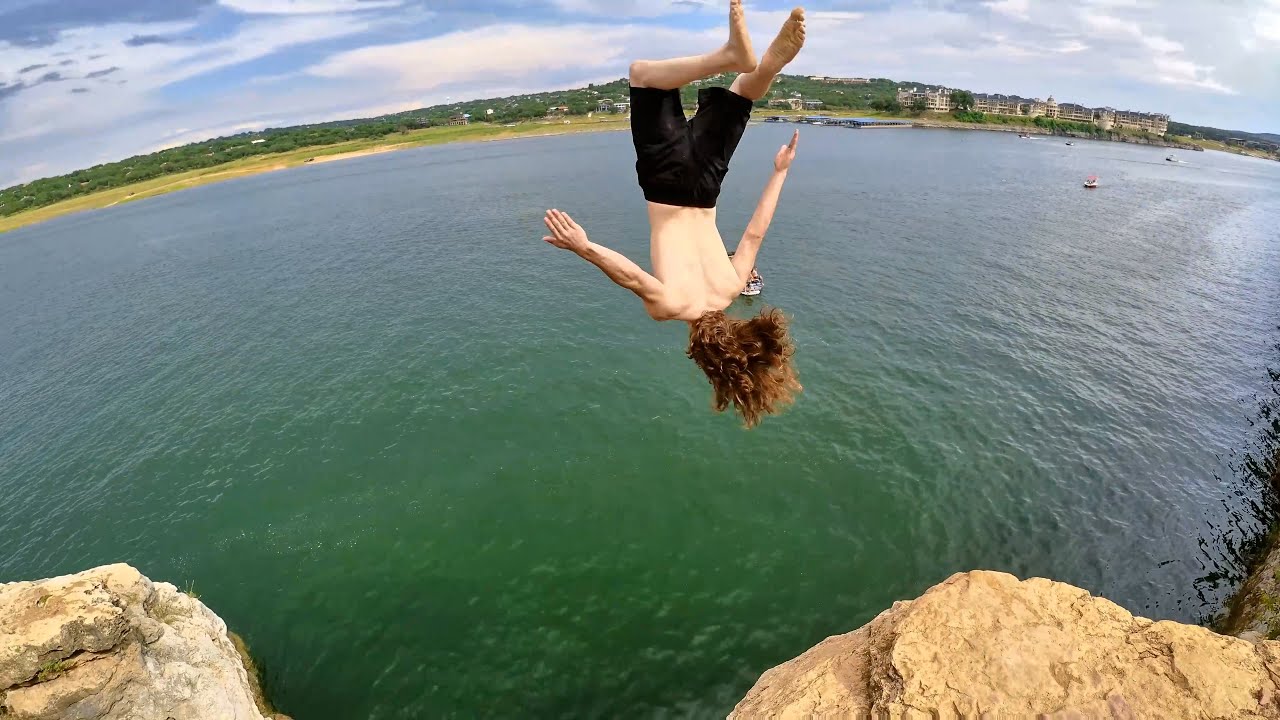 Cliff Jumping Spots at Pace Bend Park - YouTube