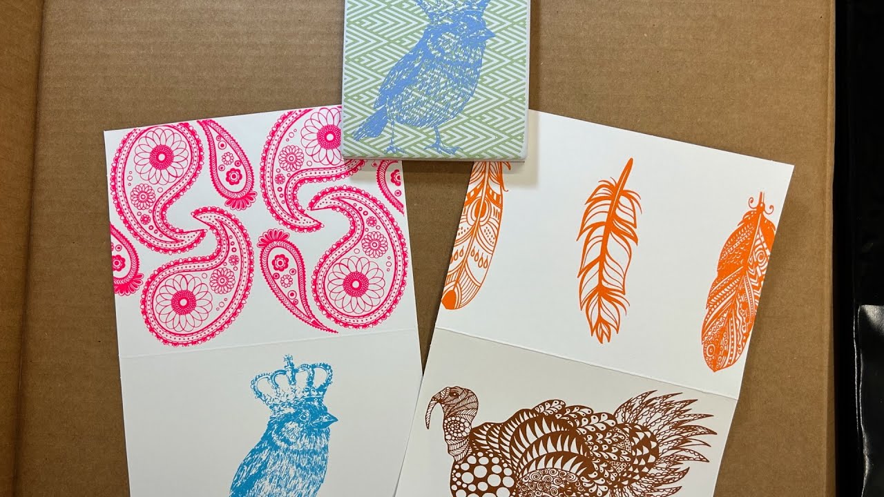 Repeat Screen Printing w Gelli Arts Plates (2 mediums & 2 substrates ...