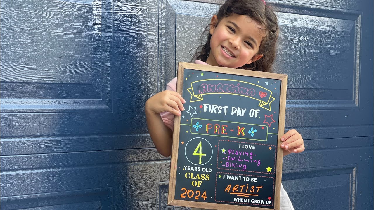 ANGELINA’S FIRST DAY OF SCHOOL / PRE-K4 - YouTube