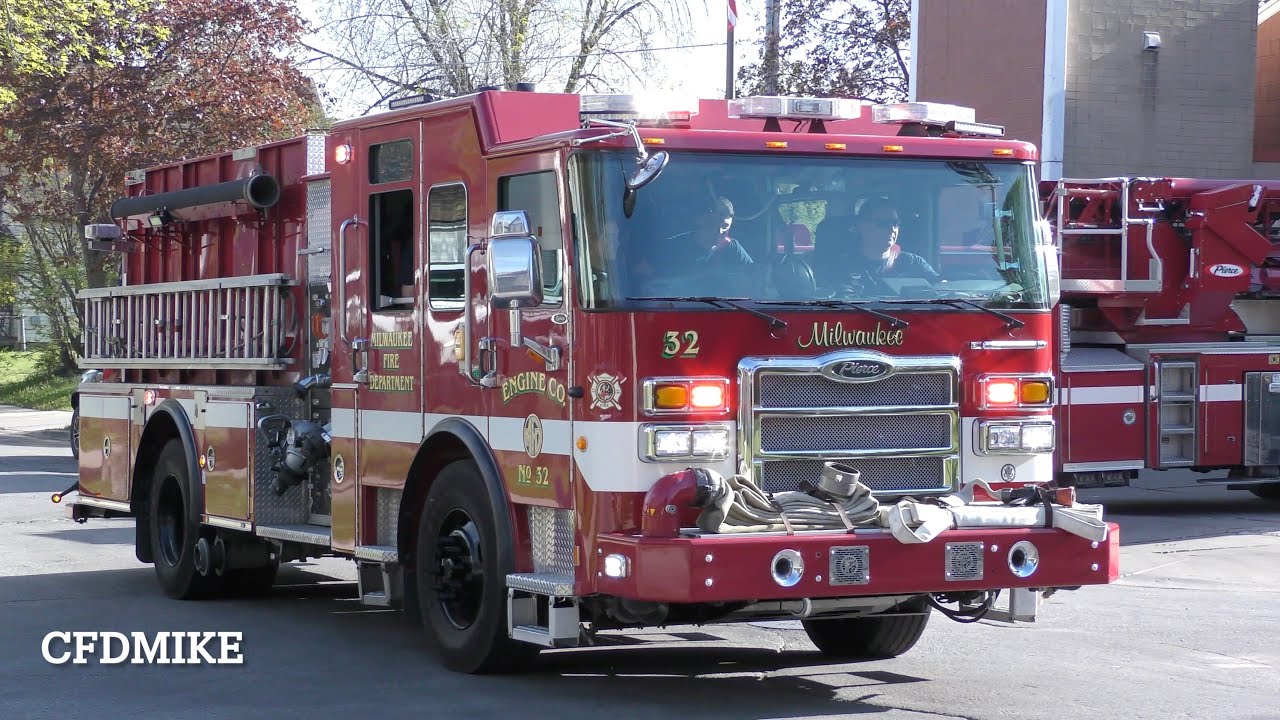 Milwaukee Fire Department Engine 32 Responding - YouTube