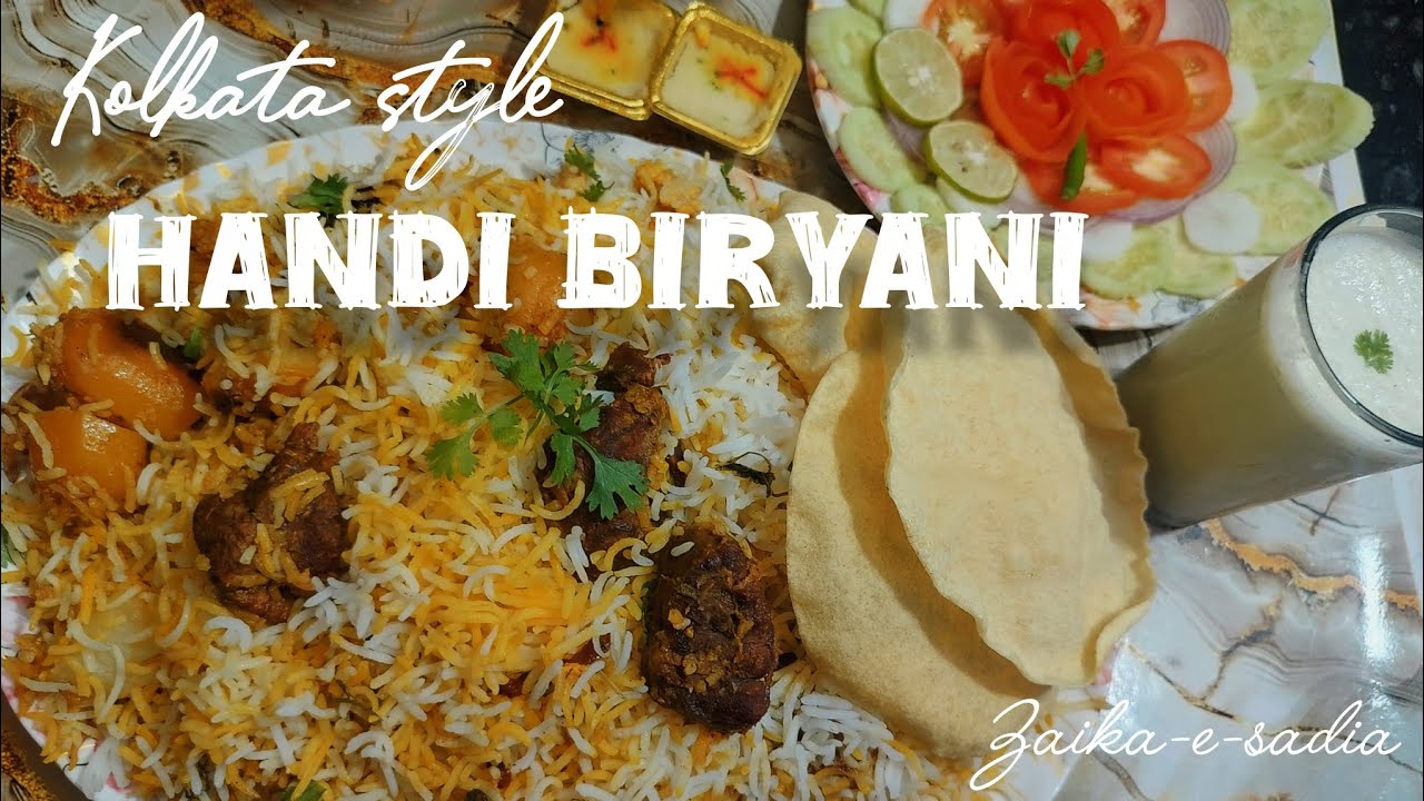 Kolkata style delicious handi mutton biryani recipe by zaika-e-sadia ...