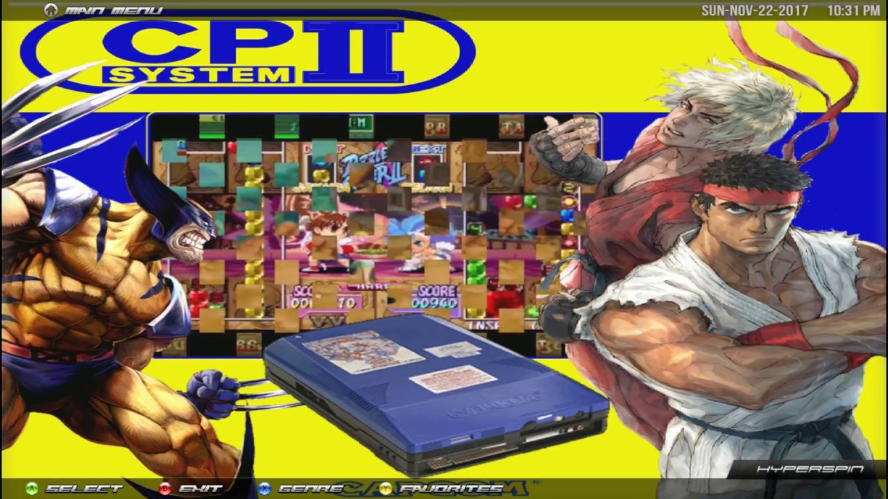 HyperSpin Capcom Play System II - YouTube