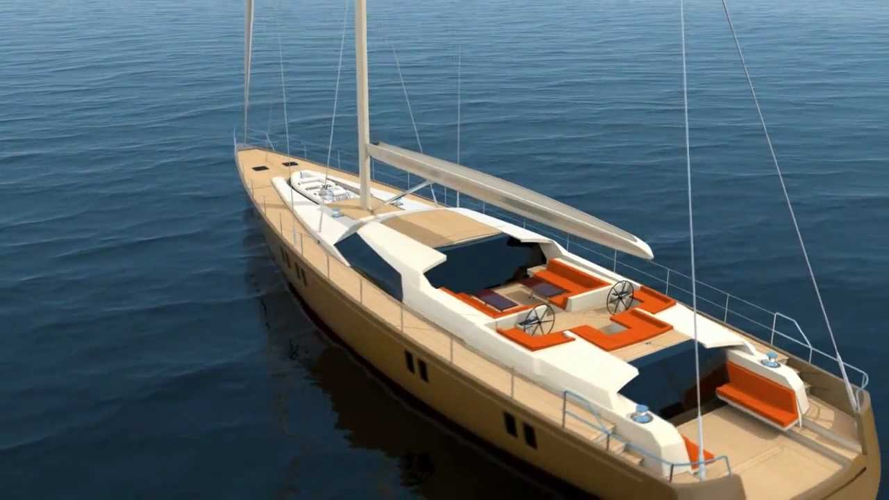 3d animation sail boat exterior - YouTube