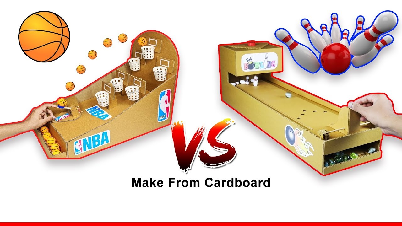 Amazing! Bowling and Basketball make from cardboard | 7-Minute Tips ...