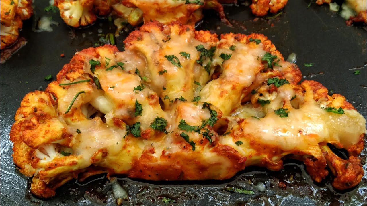 BEST EVER VEGETARIAN KETO STEAK | HOW TO MAKE CAULIFLOWER STEAK | Low ...