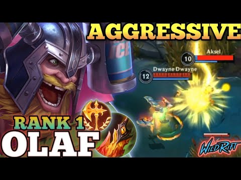OLAF MONSTER DAMAGE BUILD! AGGRESSIVE MVP PLAY - TOP 1 GLOBAL OLAF BY ...