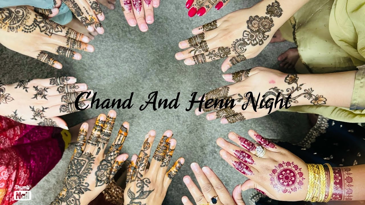 Chand raat vlog| Applying henna and celebrating chand raat at apu’s ...