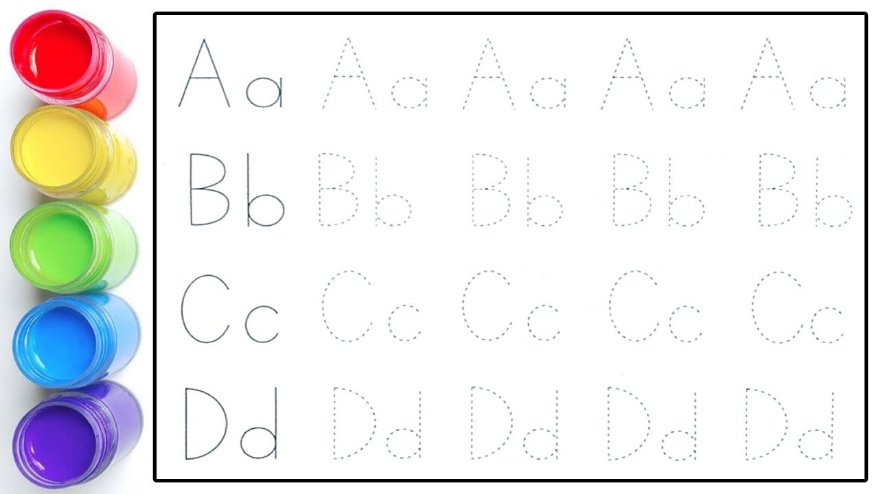 Alphabet, ABC song, ABCD, A to Z, Kids rhymes, collection for writing ...