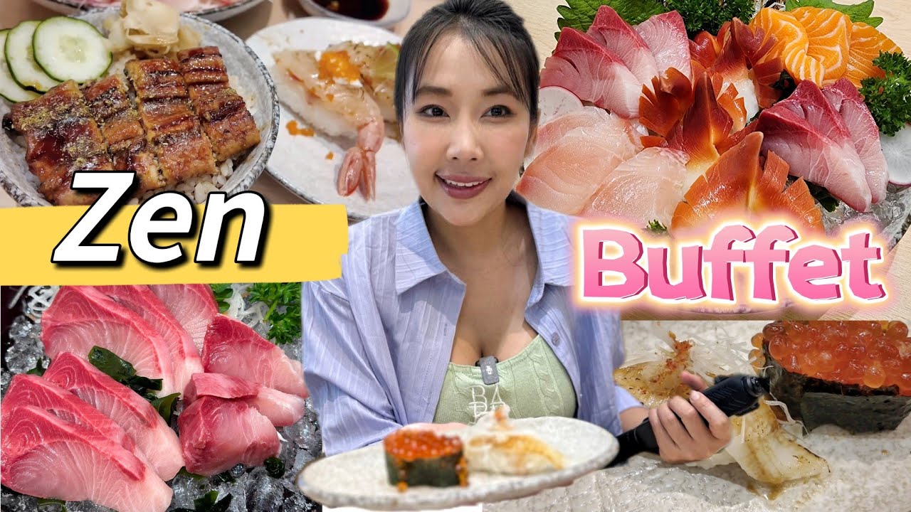 กินบุฟเฟ่ต์ที่ Zen Japanese Restaurant Buffet - YouTube