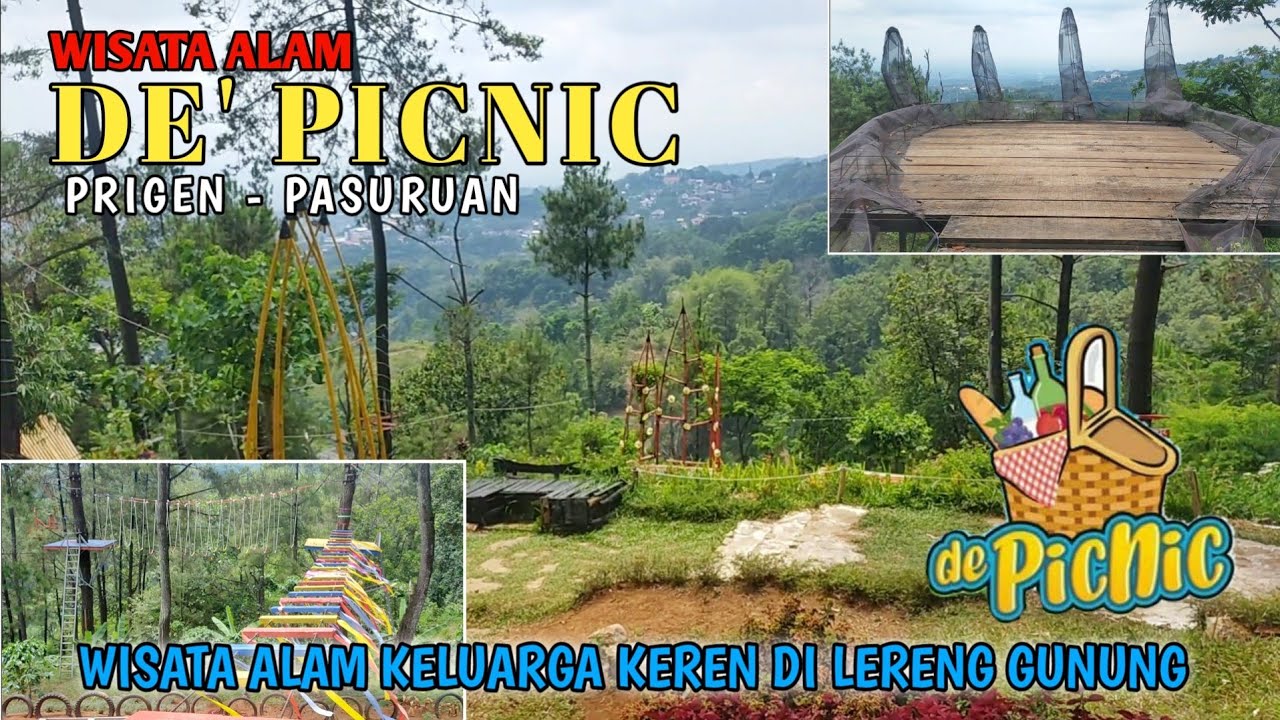WISATA ALAM DE' PICNIC PRIGEN - PASURUAN // WISATA ALAM LERENG GUNUNG ...