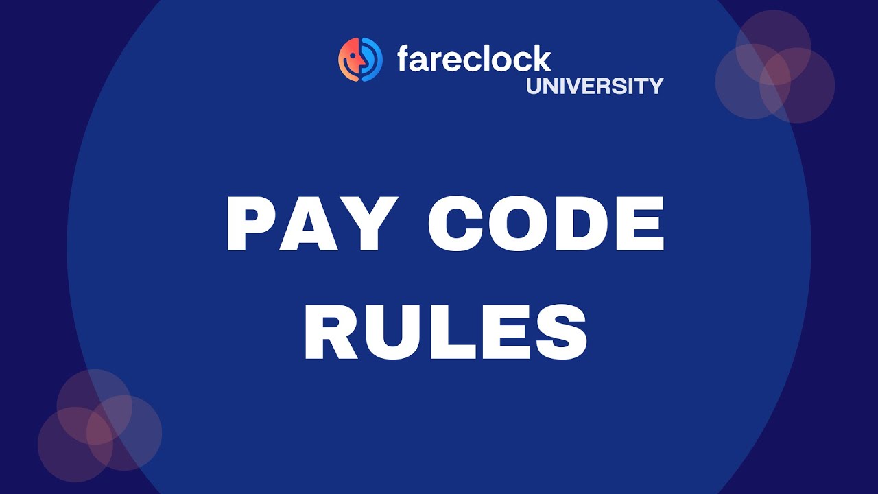How to Set Up Pay Code Rules | User Guide - YouTube