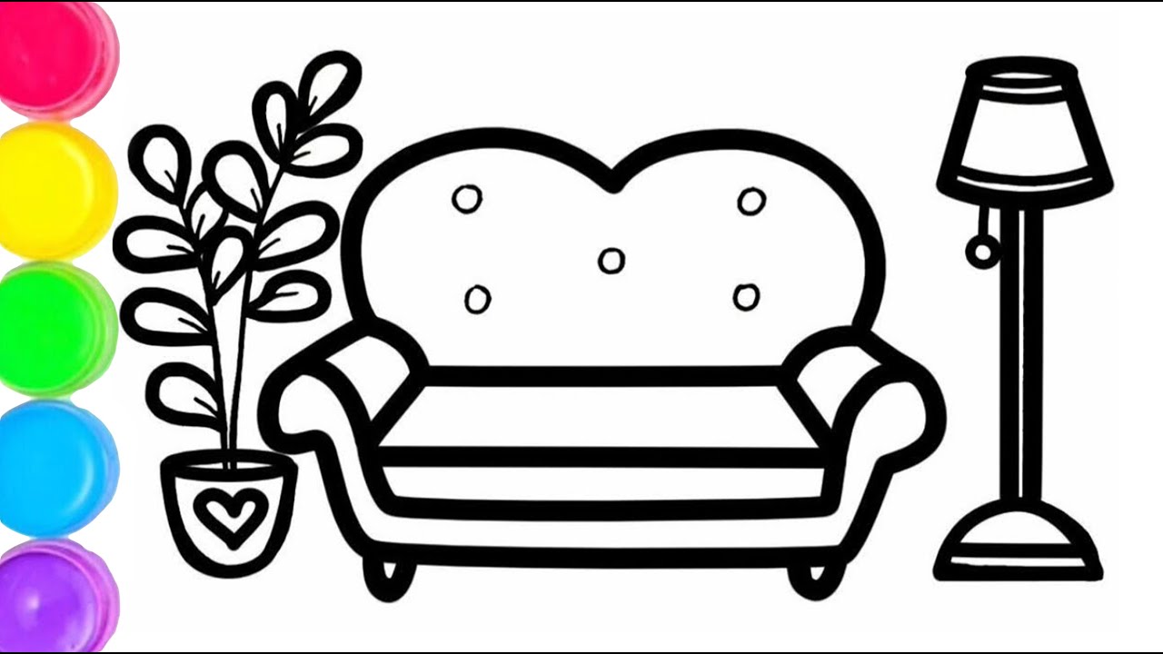 How To Draw A Sofa Step By Step 🛋️ Sofa Drawing Easy - YouTube