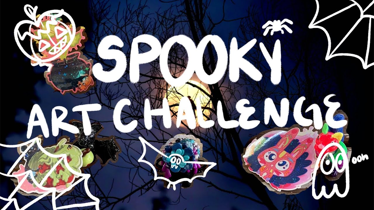 Halloween Art Challenge: Clay vs Stickers! 👻 🎃 - YouTube