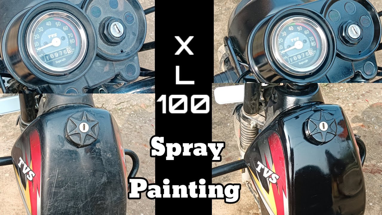 TVs XL 100 heavy duty I touch start speedometer & petrol tank apply ...