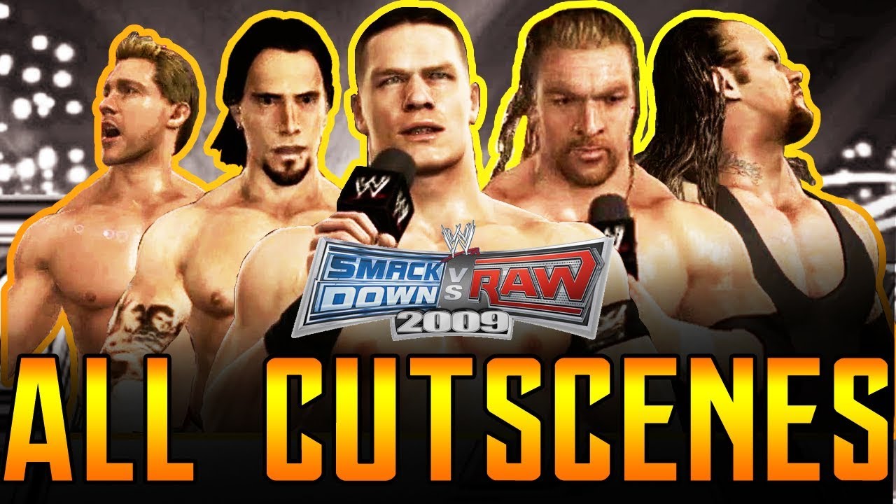 WWE Smackdown Vs Raw 2009 - ALL CUT SCENES - Road To Wrestlemania - YouTube