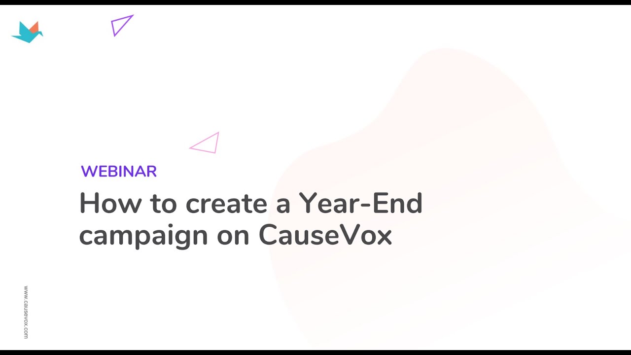 How to Create a Year-End Campaign on CauseVox - YouTube