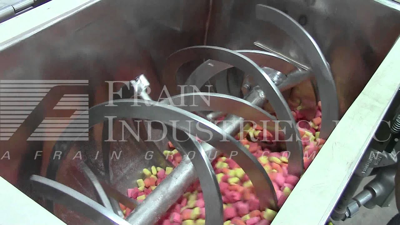 1.5 ft³, stainless steel, double ribbon mixer R24370 - YouTube