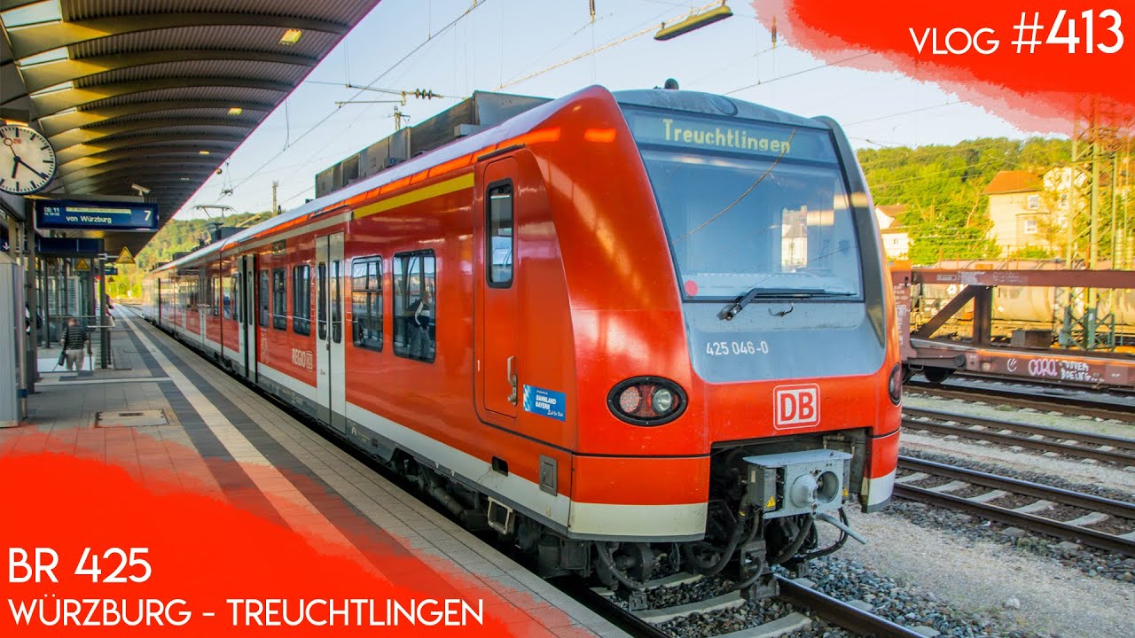 In der BR425 zum Sonnenaufgang zwischen Würzburg und Treuchtlingen ...