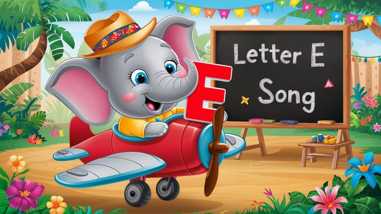 ABC's for Kids The Letter E Song, E is for Elephant, Eye, Ear, Earth ...