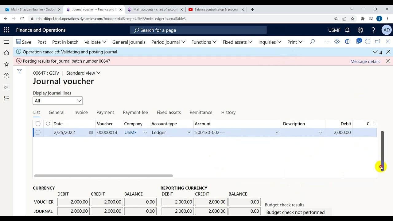 Derived Financial Dimension in Dynamics 365 - YouTube