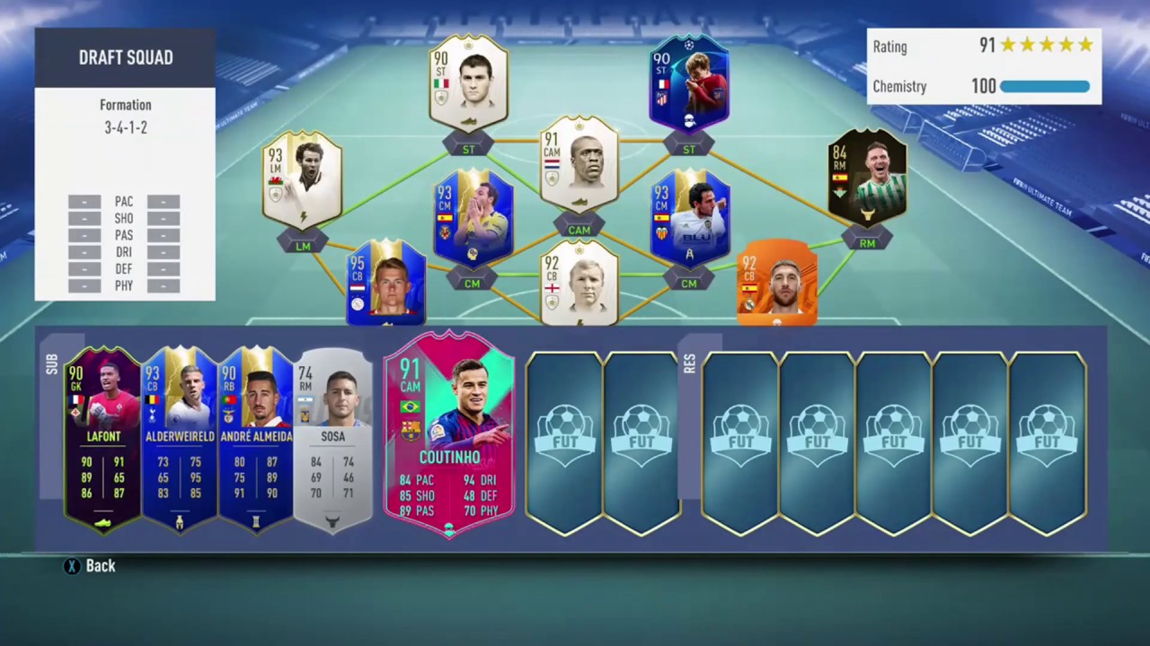 FUT 19 HIGHEST RATED 195 DRAFT CHALLENGE - FIFA 19 ULTIMATE TEAM - YouTube