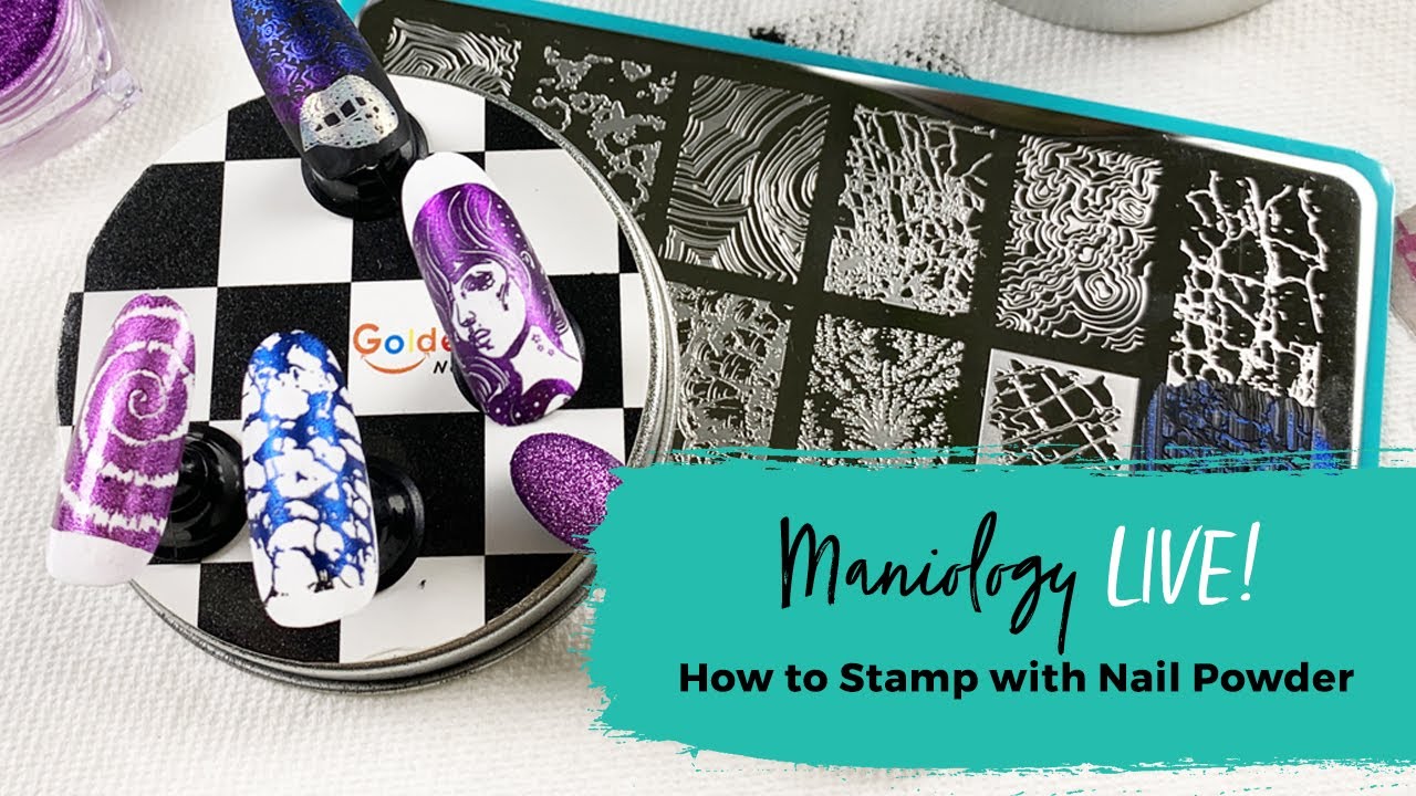 How to Stamp with Powders - Maniology LIVE! - YouTube