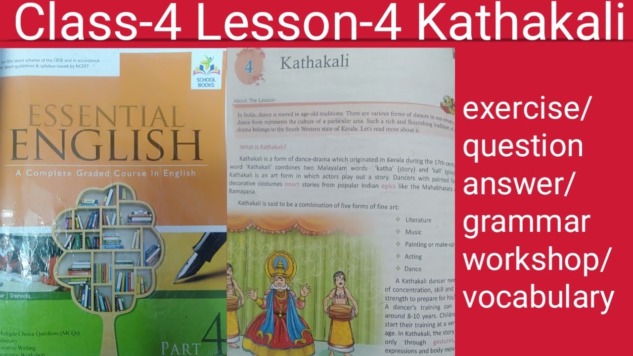 Class-4 Lesson-4 Kathakali||question answer with exercise||grammar ...