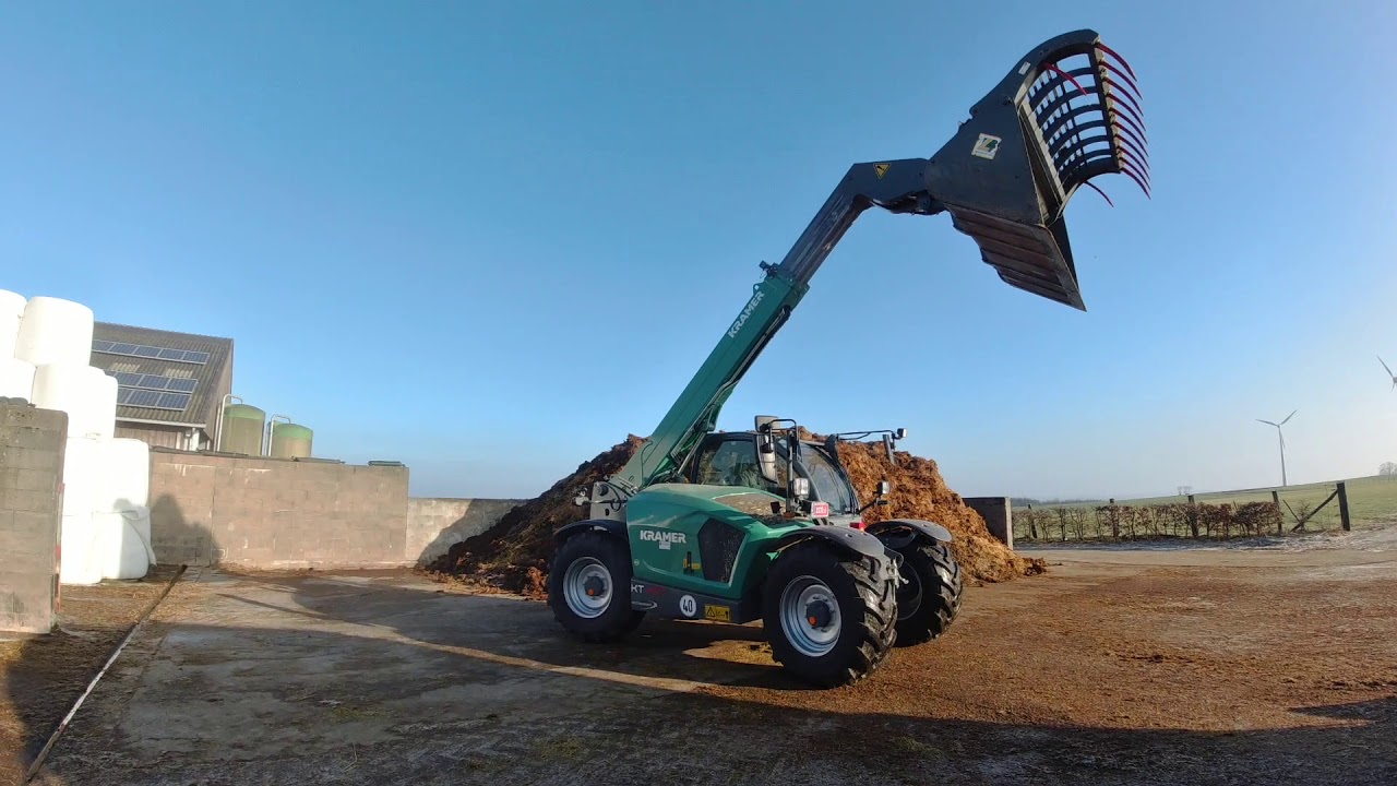 Kramer 407 im Einsatz Vorführer Cloos & Kraus - YouTube