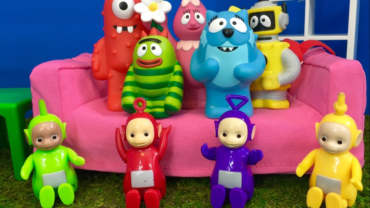 YO GABBA GABBA and TELETUBBIES Toys Learn About Animals with Goodluck ...
