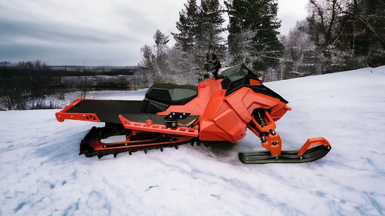 3D printed sled first run - YouTube