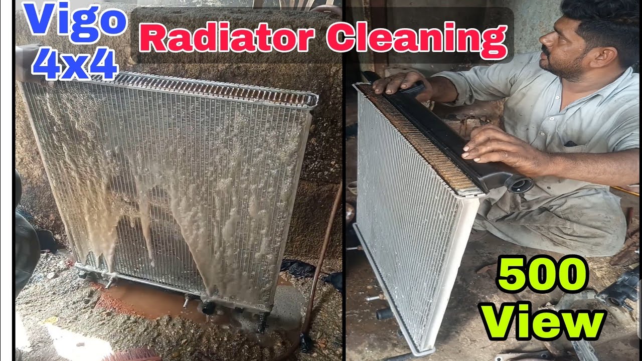 4x4 Dirty Radiator cleaning | How to restore an old radiator - YouTube