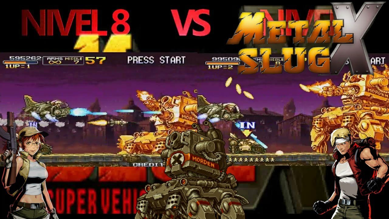 Metal Slug Jefe Dragón Nosuke nivel 8 vs nivel 4! La diferencia - YouTube