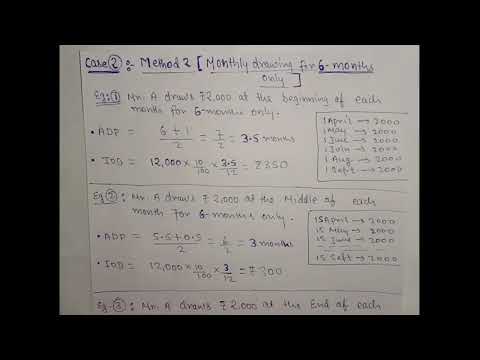 Class12th calculation of interest on drawing-5 - YouTube