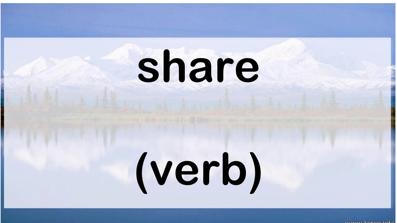 353 share verb - YouTube