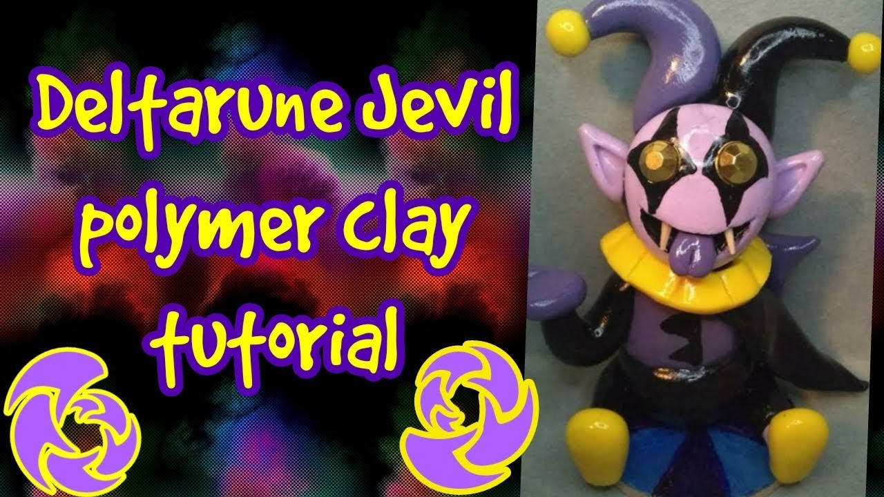 Deltarune, Jevil, polymer clay tutorial - YouTube