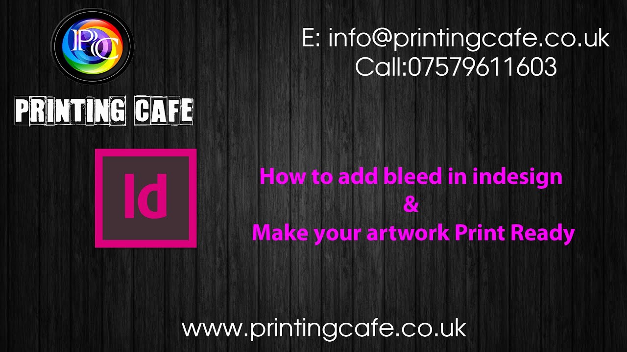 Printing Cafe - How to add bleed in indesign & Make your artwork Print ...