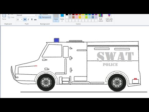 drawing of a SWAT van in ms paint - YouTube