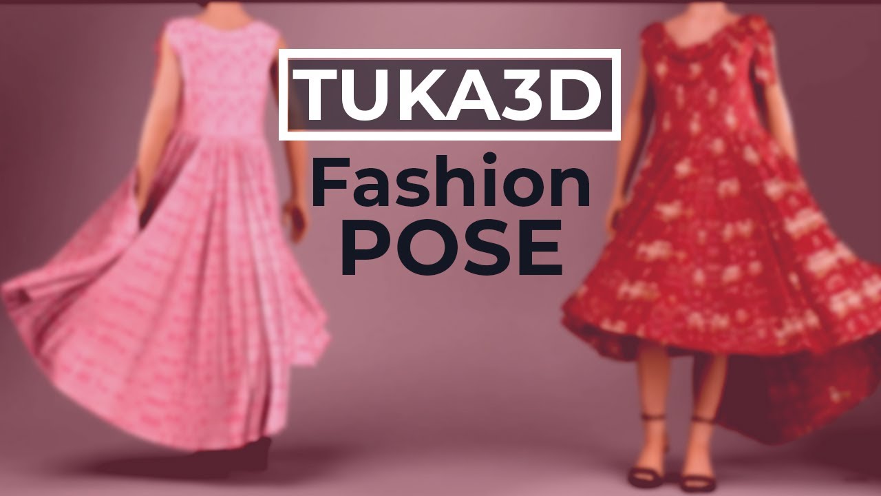Pleated Dress | Fashion Pose | TUKA3D - YouTube